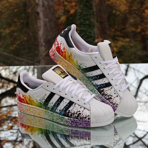 adidas | Shoes | Adidas Superstar Paint Splatter 25 | Poshmark